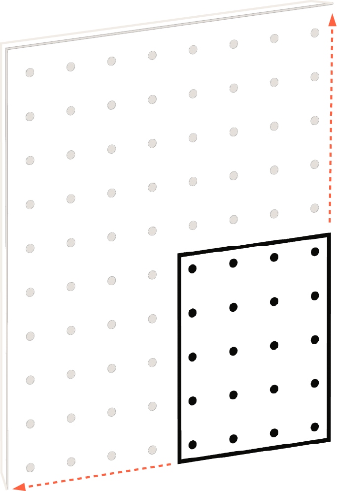 Modular pegboards and customizable perforated panels – Area – Aire